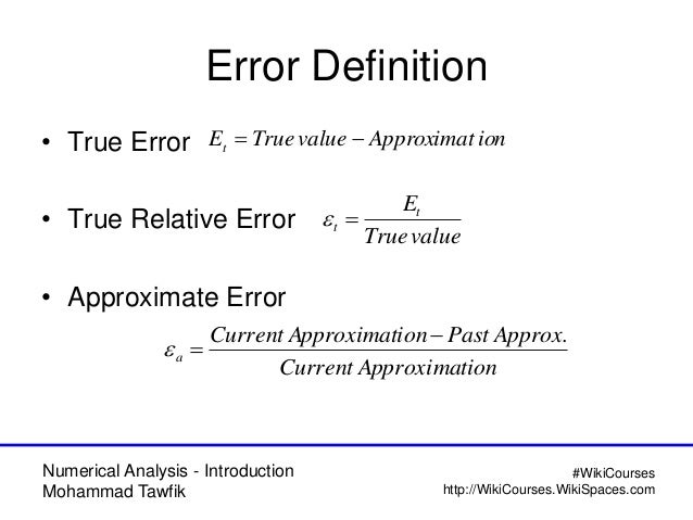 Introduction to Numerical Analysis