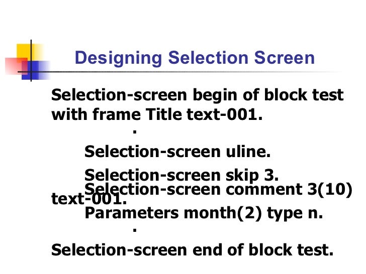 Abap Event Driven Programming Andselection Screen 8285