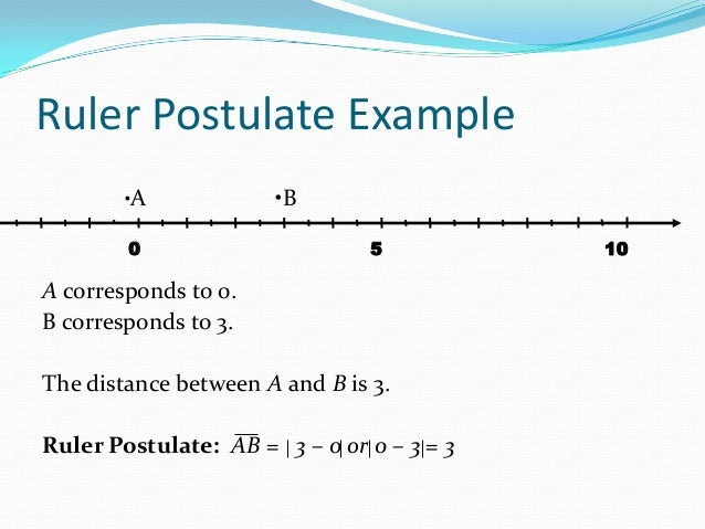 1.2 Ruler Postulates