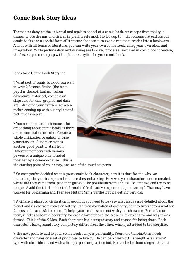 Comic Book Story Ideas comic-book-story-ideas