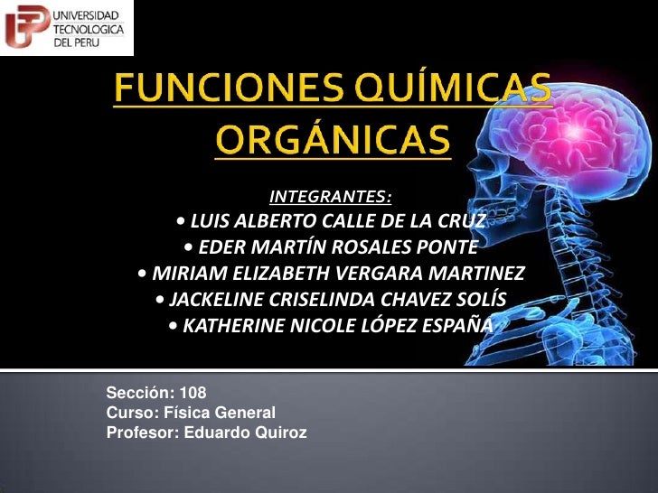 Funciones Químicas Orgánicas 