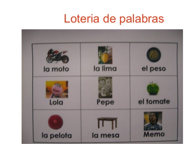 Loterias de palabras - Imagui