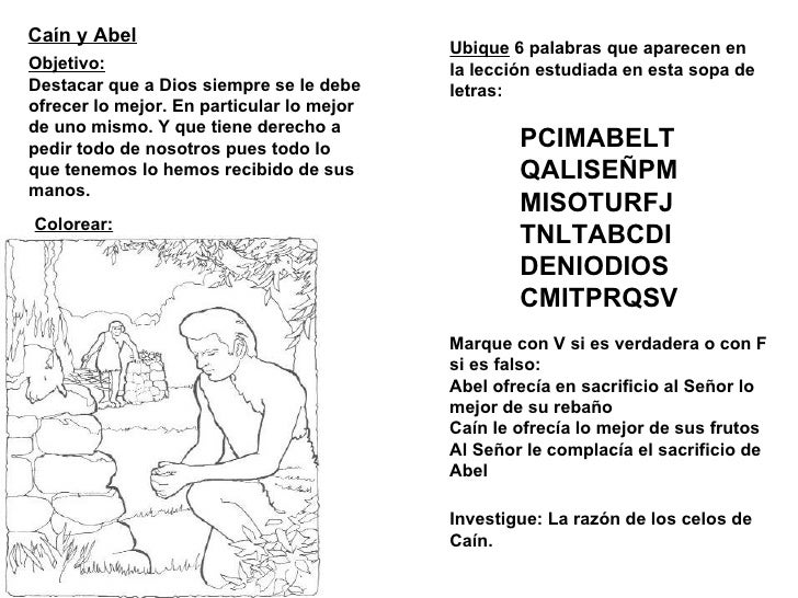 Cain y abel para niños - Imagui