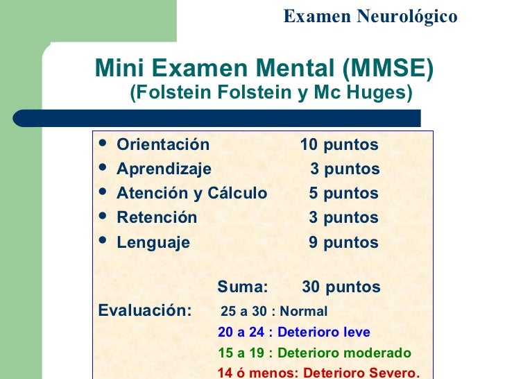 EXAMEN FISICO NEUROLOGICO