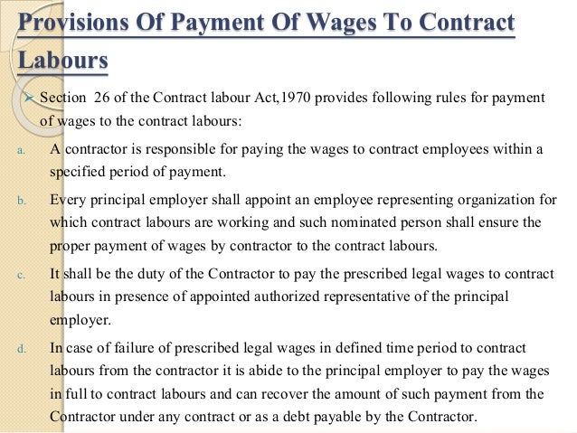 The Contract Labour Act