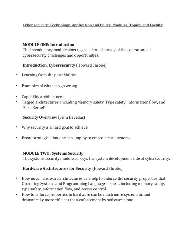 Mitx Cyber Security Syllabus