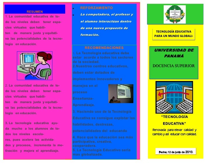 Ejemplos de tripticos escolares - Imagui