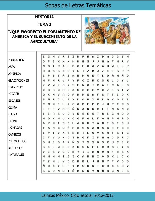 4to Grado Sopa De Letras Oasisamerica Azteca | Images and Photos finder