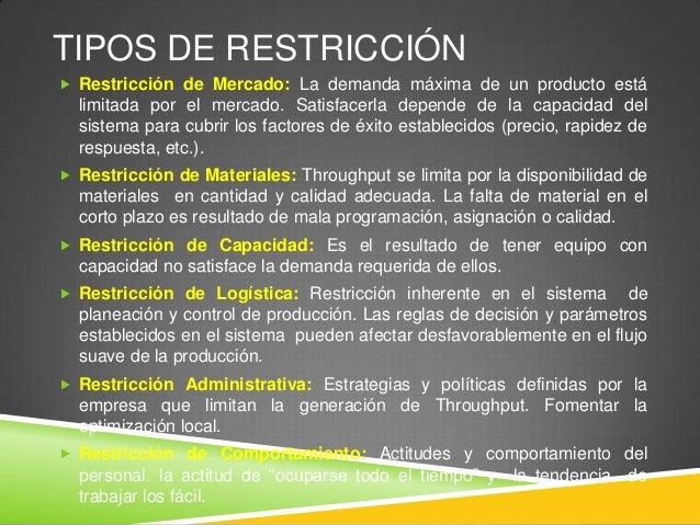 Teoría de Restricciones (TOC)