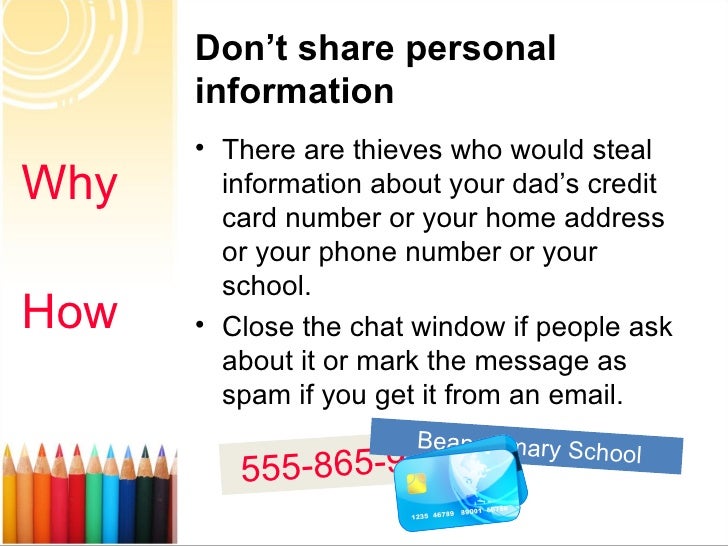 5 Donts, Why and How - Internet Safety