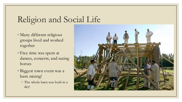 Middle Colonies Social Life