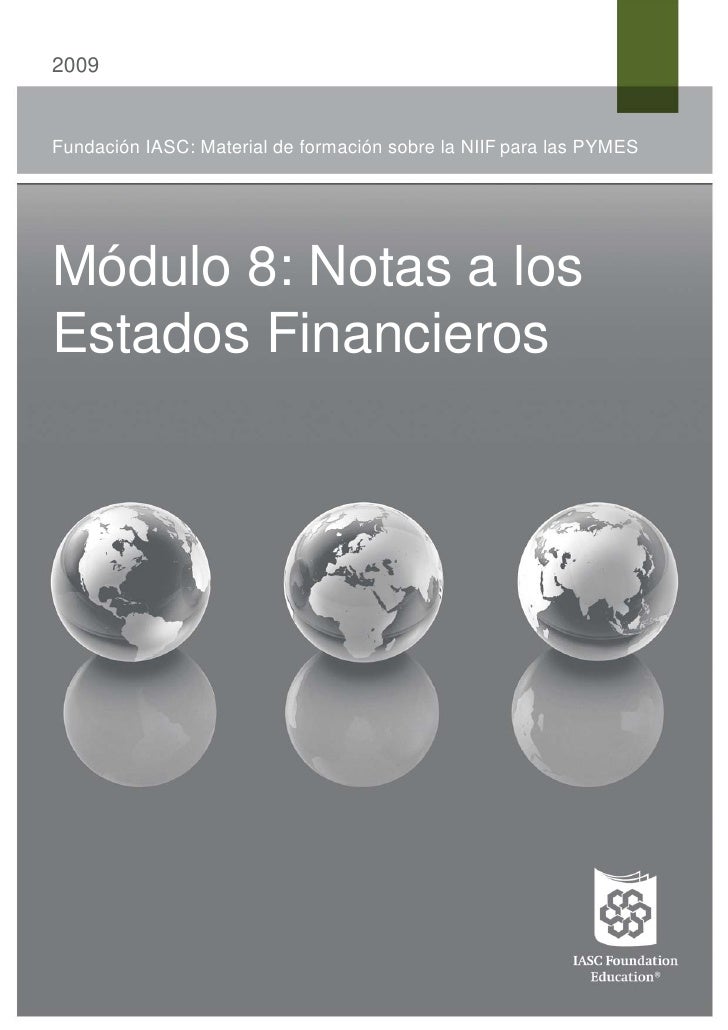 8 Notas A Los Estados Financieros