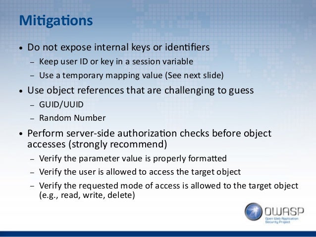 Owasp Top 10 A4 Insecure Direct Object Reference