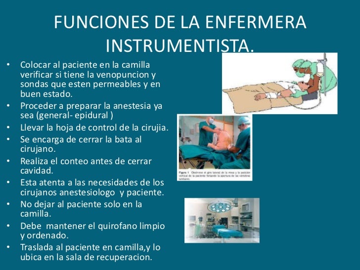 Acciones de la enfermera instrumentista