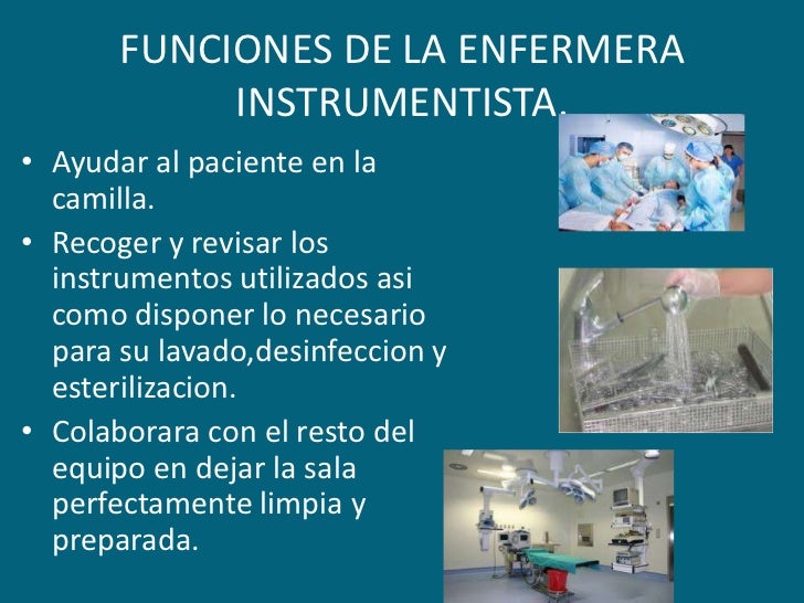 Acciones de la enfermera instrumentista