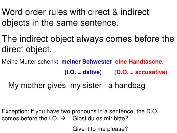 Accusative Pronouns And Dative Pronouns Accusative Pronouns And Dative Pronouns