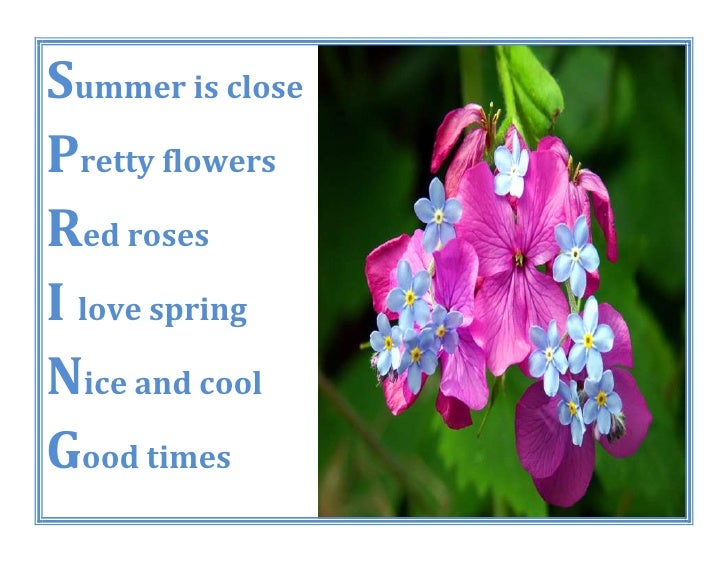 Acrostic Spring Poetry