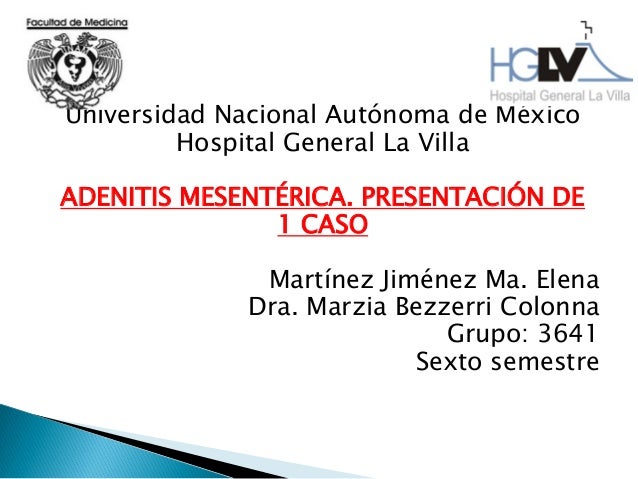 Adenitis Mesentérica Presentación De Un Caso