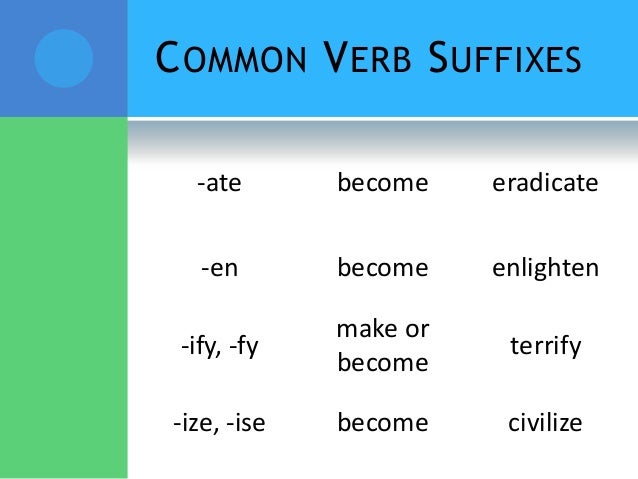 Affixes