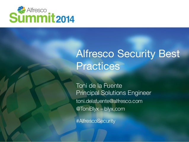 Sans titre — My talk about “Alfresco Security Best Practices”...