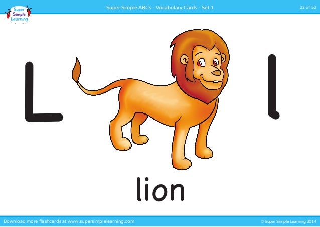 Alphabet Vocabulary Flashcards Set 1 Super Simple