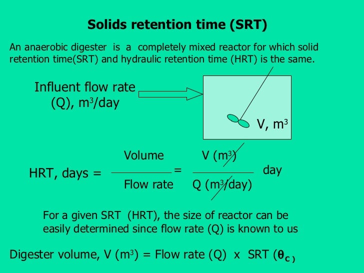Retention Time Calculation Tank at Isabella Embry blog
