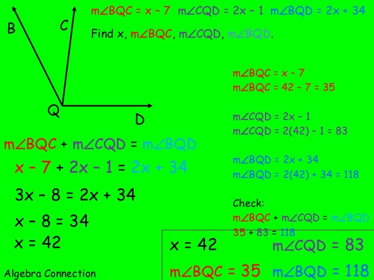 Angle Addition Postulate Presentation