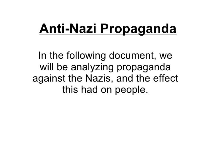 German Anti Nazi Propaganda