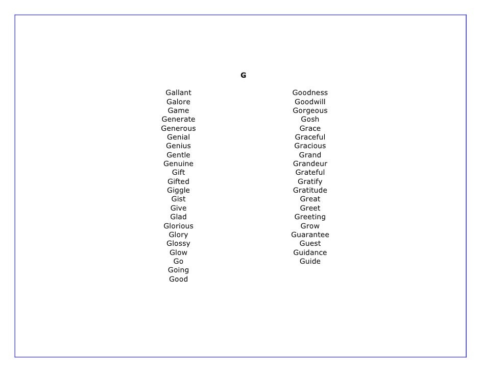A To Z Of Positive Words A To Z Of Positive Words