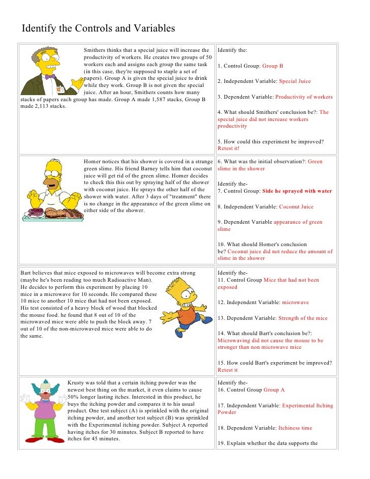 Bart Simpson Controls And Variables With Answers Bart Simpson Controls And Variables With Answers