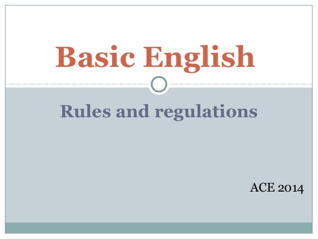 Basic English Housekeeping Rules basic-english-housekeeping-rules