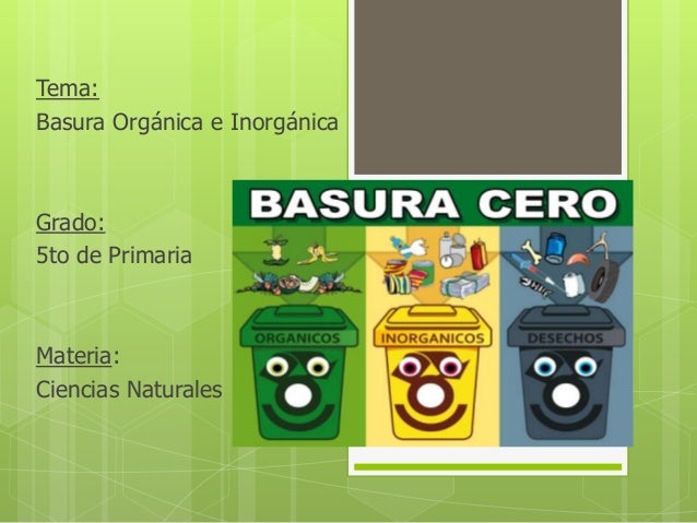 Imagenes de basura inorganica e organica - Imagui