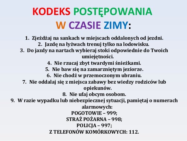 Bezpieczne ferie zimowe Bezpieczne ferie zimowe