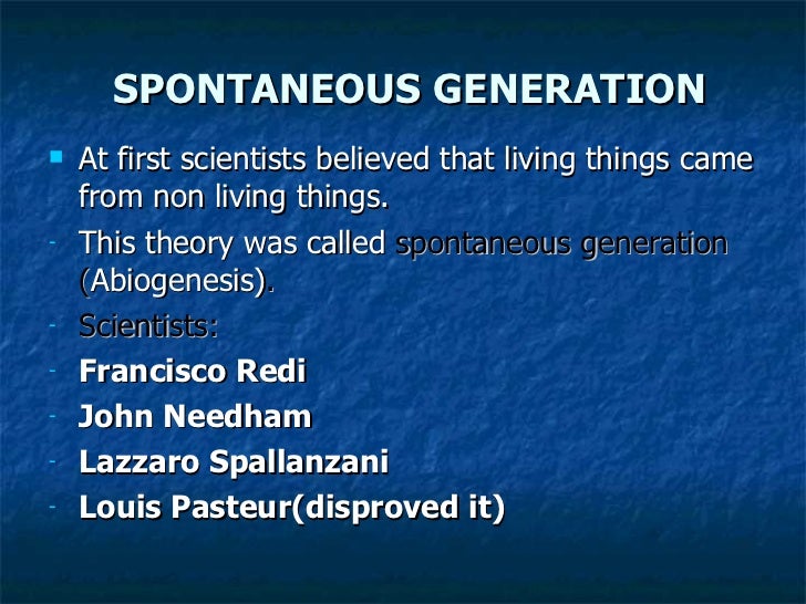 Biology cell theory-and-and spontaneuous generation