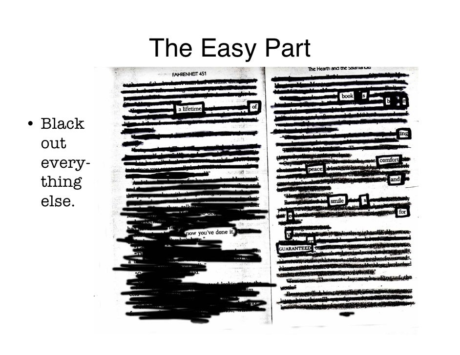 Novel Blackout Poems novel-blackout-poems