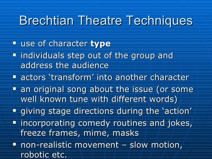 Brechtian Theatre