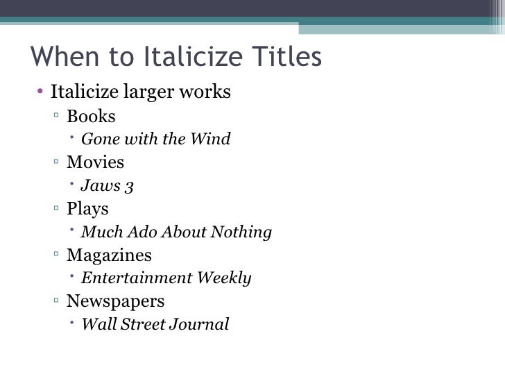 Do You Italicize Song Titles Slide Course Do You Italicize Song Titles Slide Course