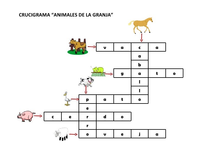 CRUCIGRAMA SOBRE ANIMALES - Imagui