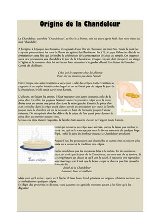 ΓΑΛΛΙΚΑ ΣΤΟ ΣΧΟΛΕΙΟ ΜΑΣ : En attendant la chandeleur...