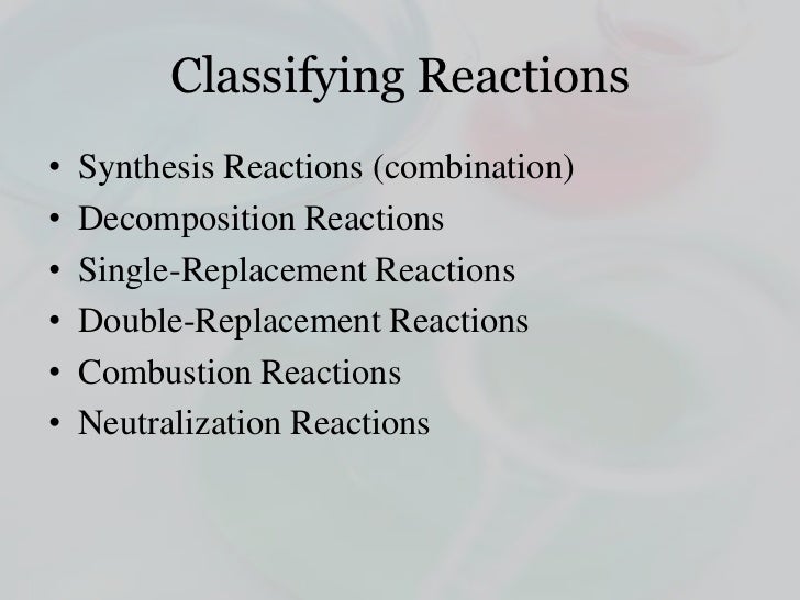 Synthesis And Decomposition Reactions