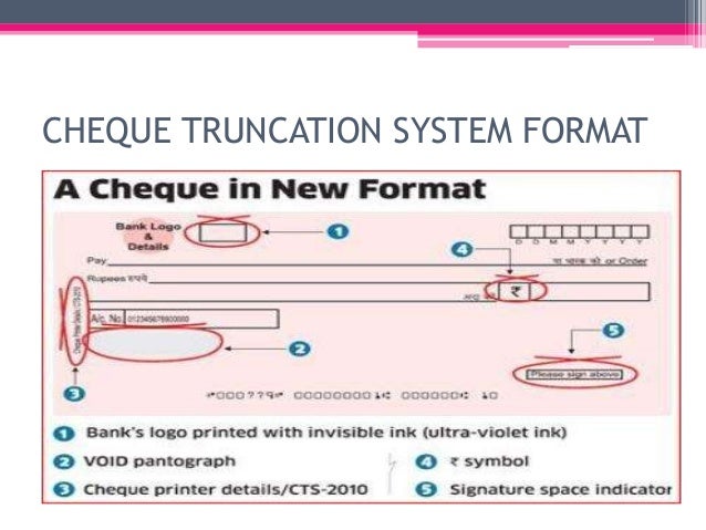Cheque truncation system Cheque truncation system