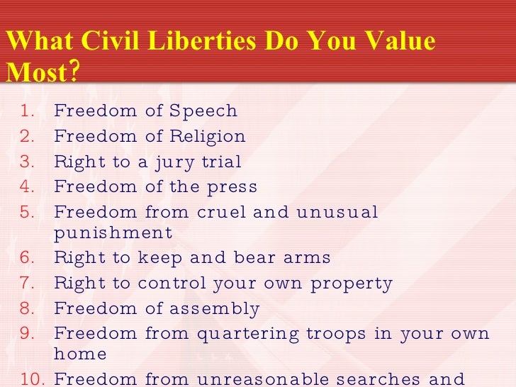 Civil Liberties, Vs Civil Rights; Best