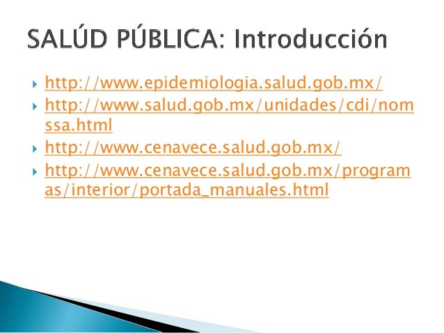 SALUD PUBLICA: Introducción a la Salud Publica SALUD PUBLICA: Introducción a la Salud Publica