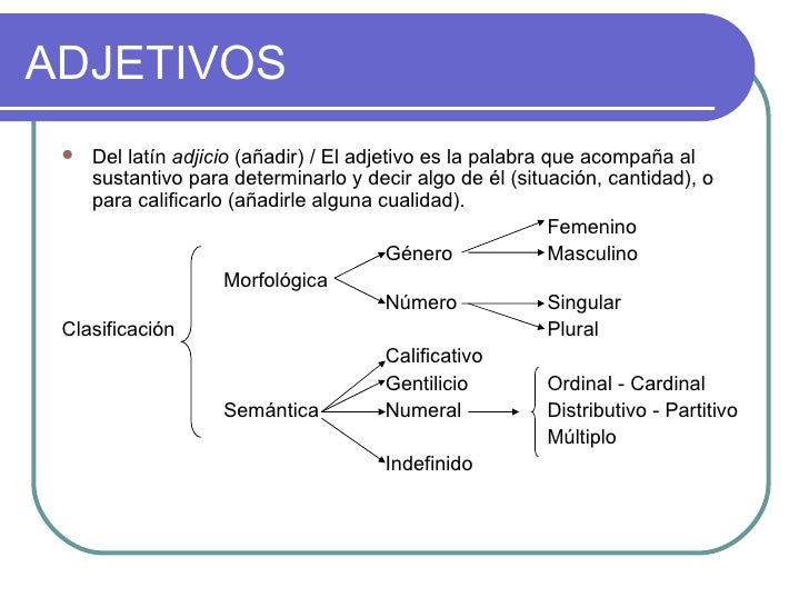 Clases de palabras