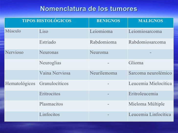 Clasificación de tumores