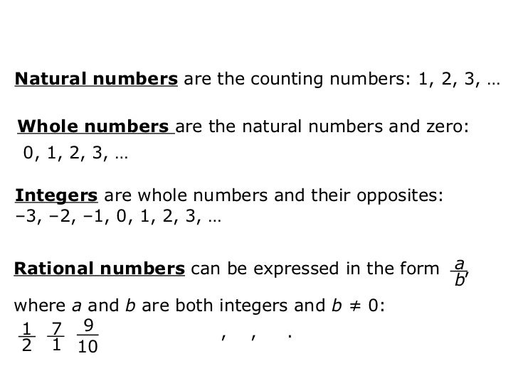 Classification Of Numbers And Variables And Expression