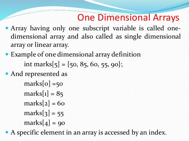C Programming : Arrays C Programming : Arrays