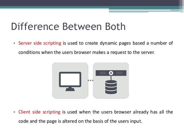 Client side & Server side Scripting Client side & Server side Scripting