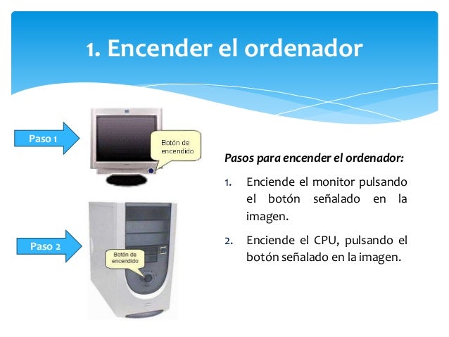 Cómo Encender Y Apagar El Ordenador