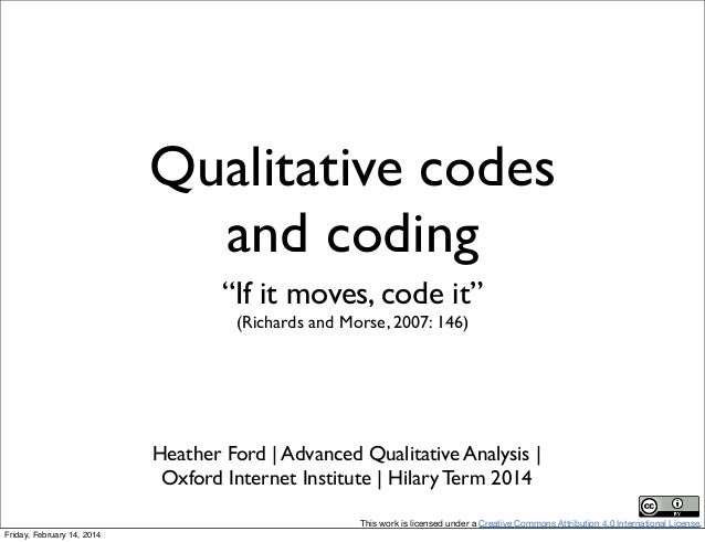Qualitative Codes And Coding